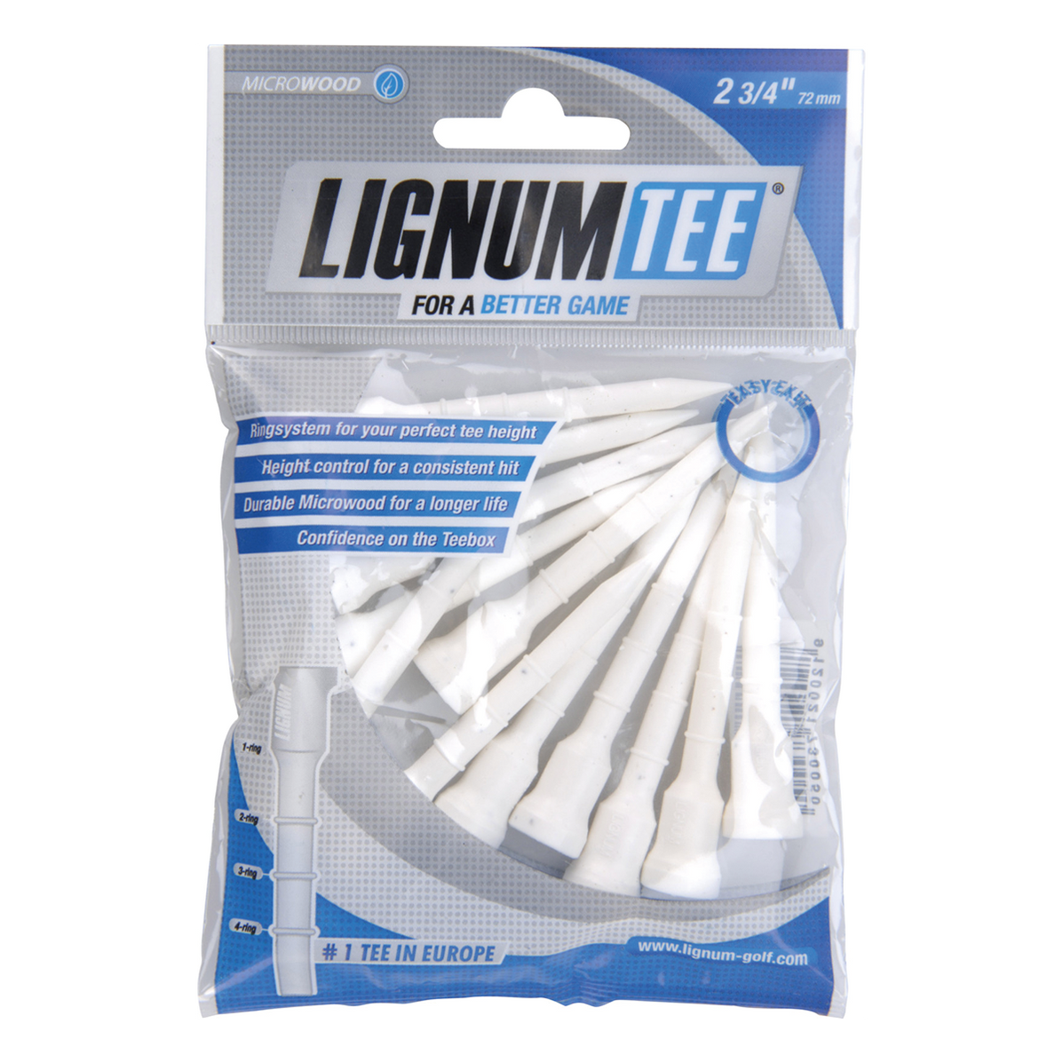 Lignum Tees 72 mm Vit — ScandiGolf